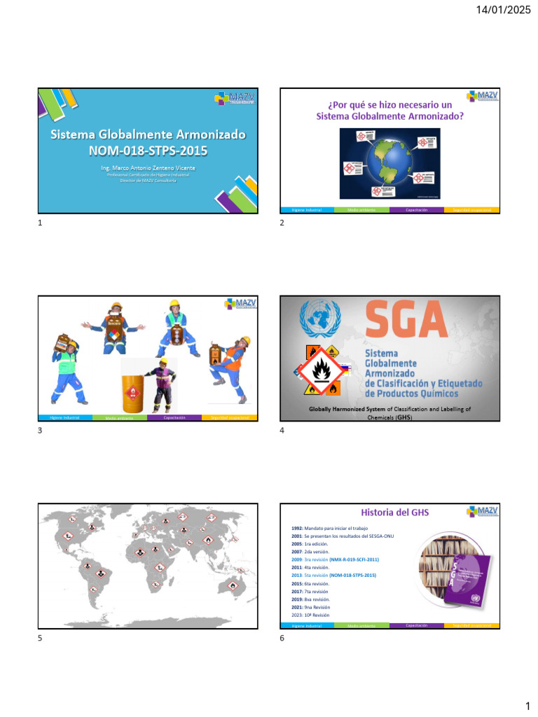 545 NOM-018-STPS-2015 Gratuito | PDF | Seguridad y salud ocupacional ...