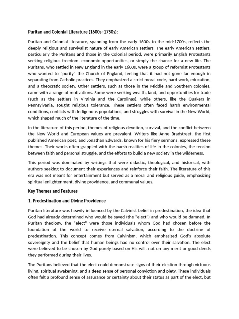 American Lit-upto Realism | PDF | Age Of Enlightenment | Romanticism