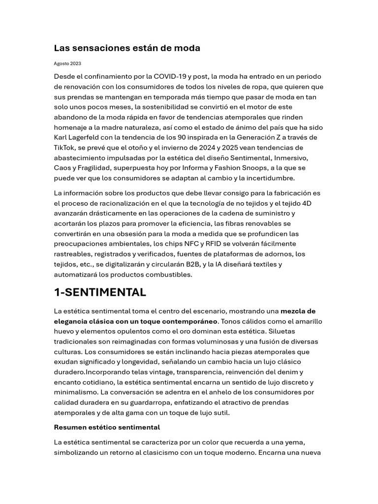 SENTIMENTAL | PDF | Moda | Estética