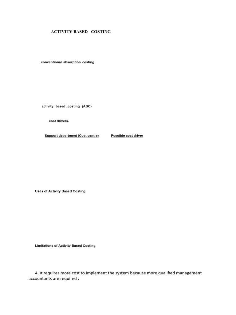 Activity Based Costing Explained | PDF | Management Accounting | Business