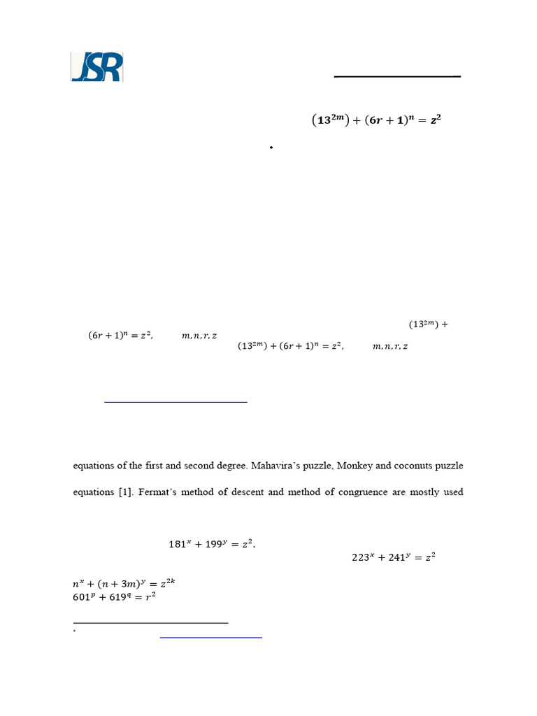 On The Exponential Diophantine Equation: J. Sci. Res. (3), 845-849 ...