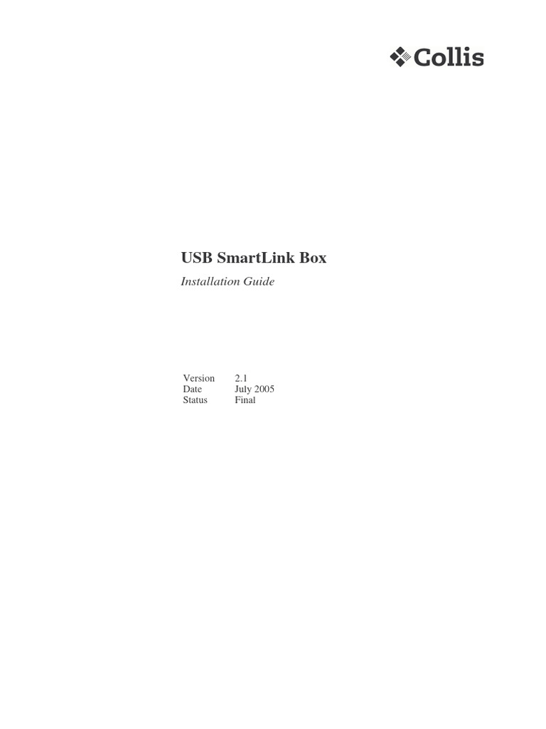 Installation Guide Usb Smartlink Box v21 | PDF | Usb | Computer Architecture