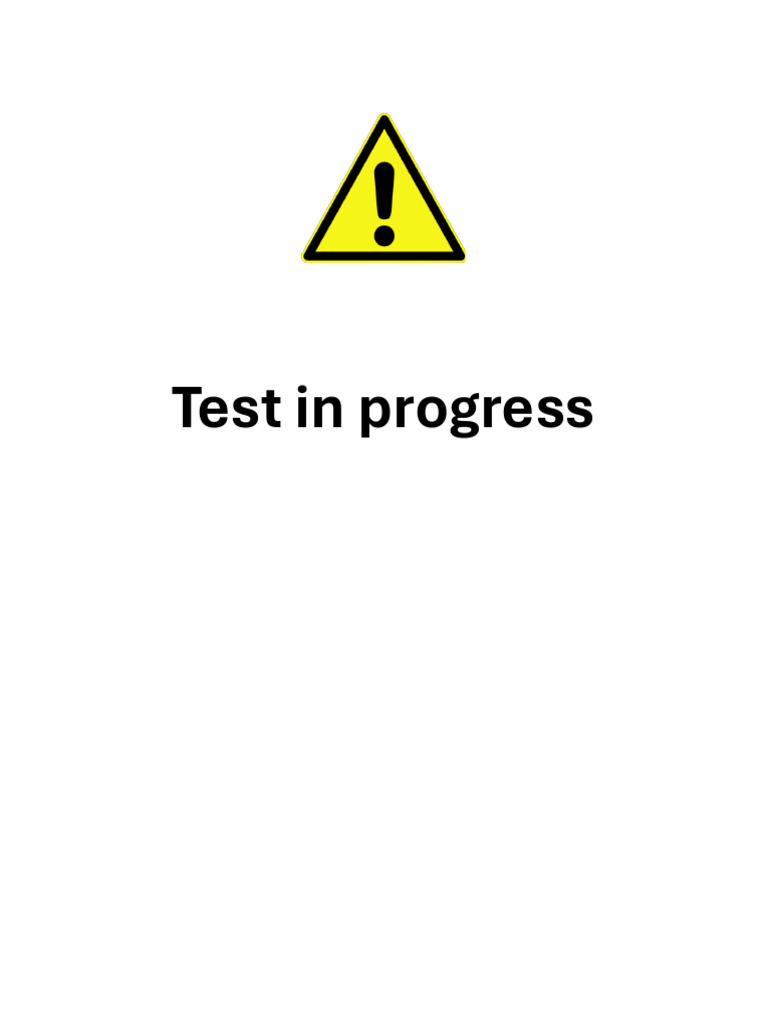 Test in Progress | PDF