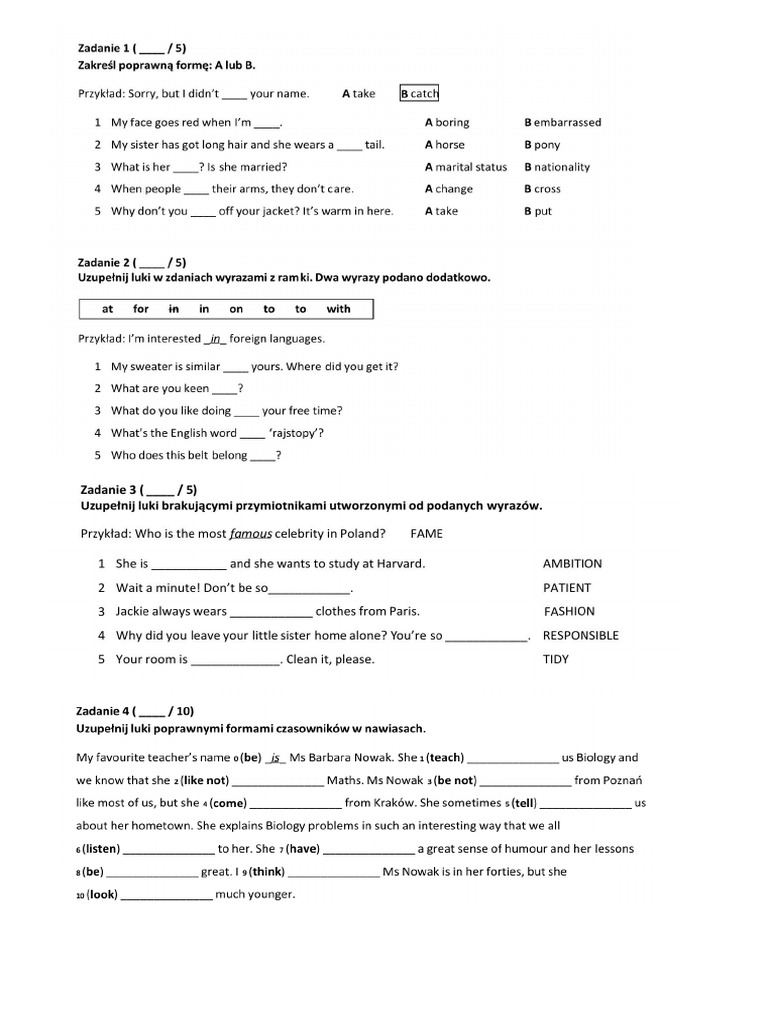 Rep Test Unit 1 | PDF