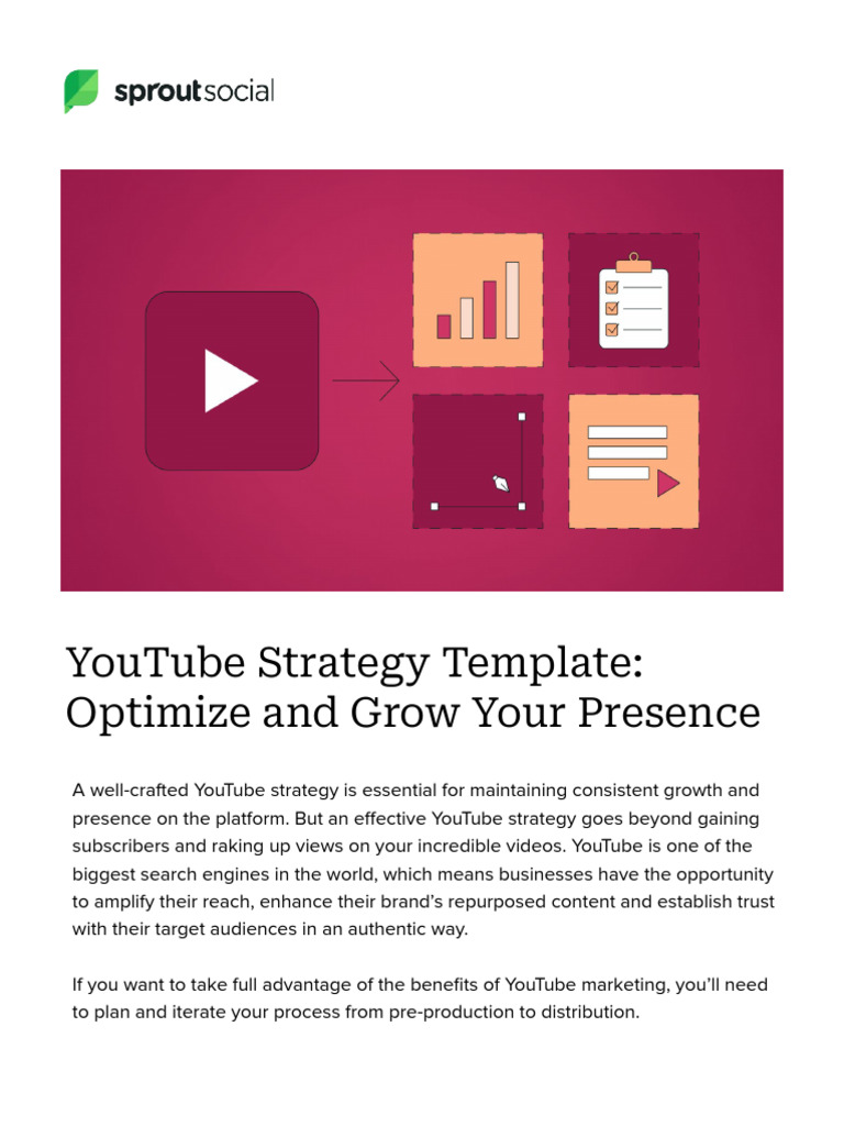 YouTube Strategy Template - Optimize and Grow Your Presence | PDF | You ...