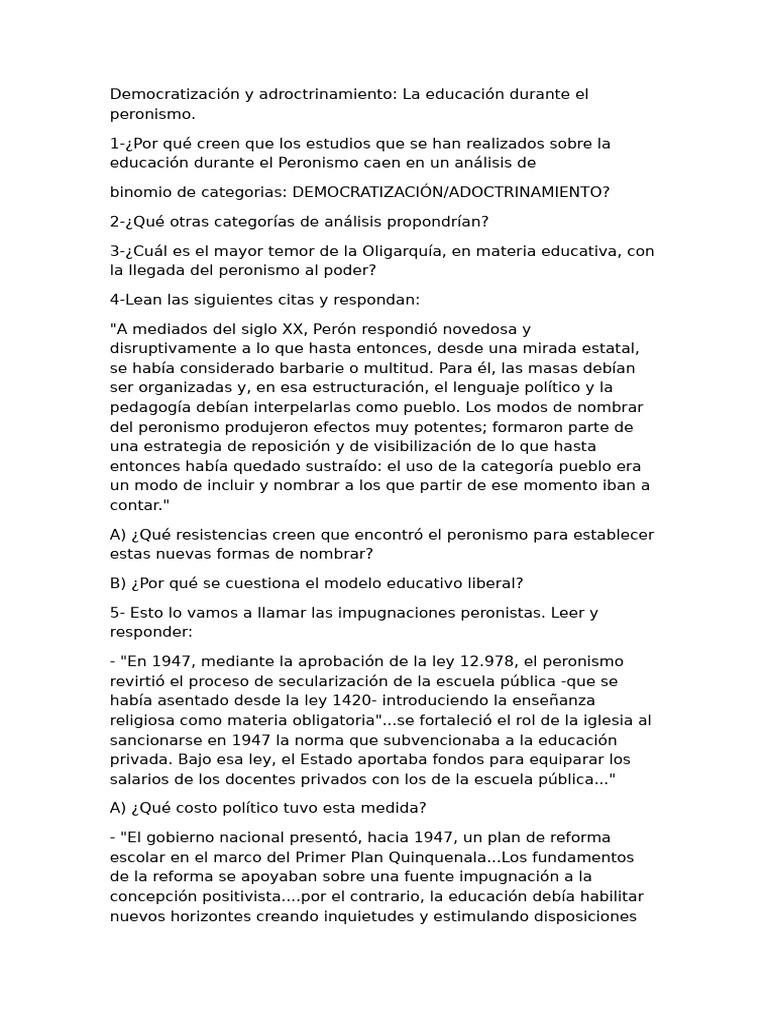 historia peron^J mascia | PDF | Enseñando | Educación primaria