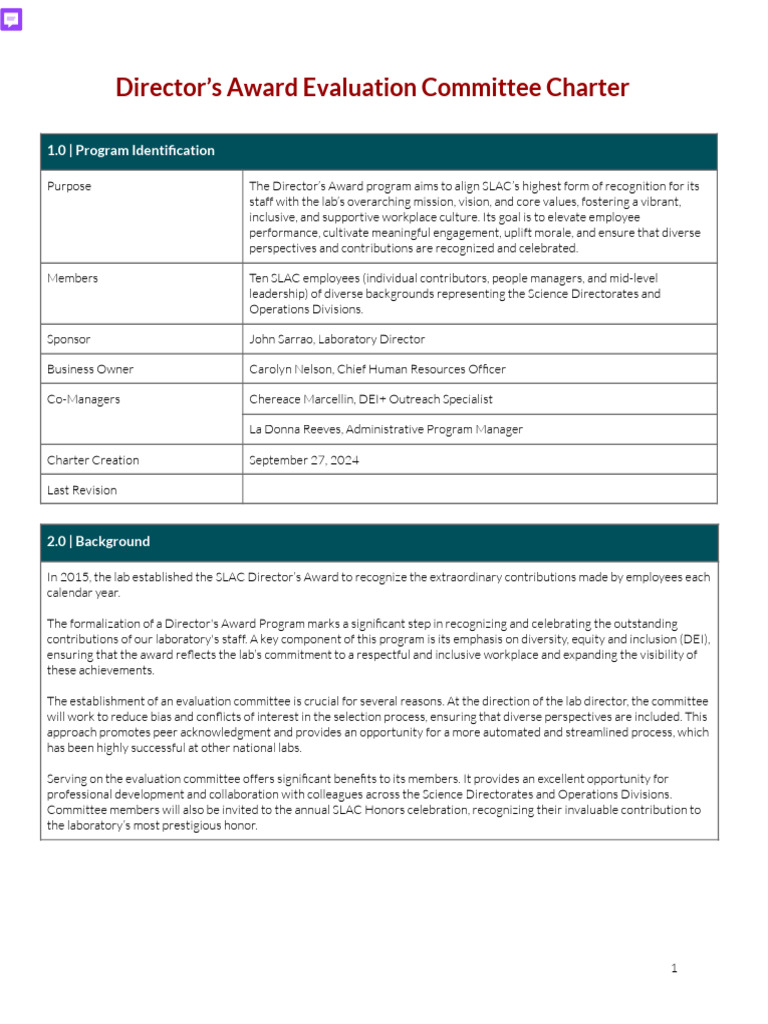 Evaluation Committee Charter Signed GN RH Mok Ns Ta FW KB | PDF ...