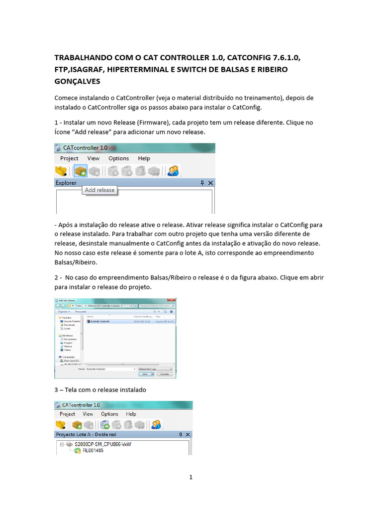 Guia de Instalação do CatController 1.0 | PDF | Cópia de segurança ...