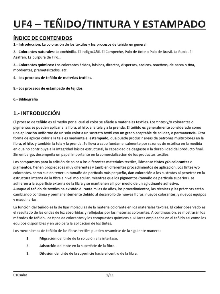 Teñido y Estampado Textil | PDF | Textiles
