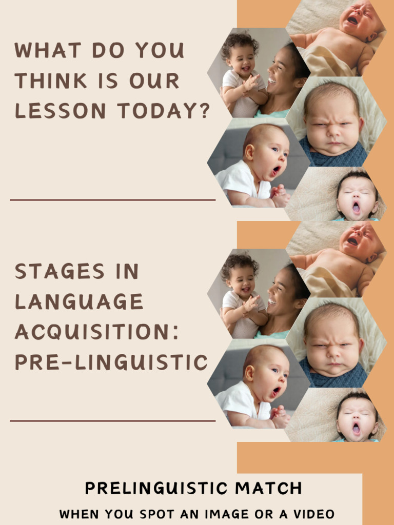 PRE-LINGUISTIC | PDF | Communication | Learning