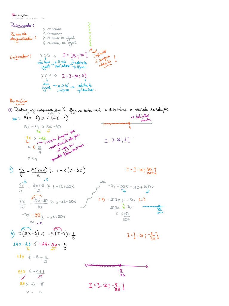 Inequações Aula 1 | PDF