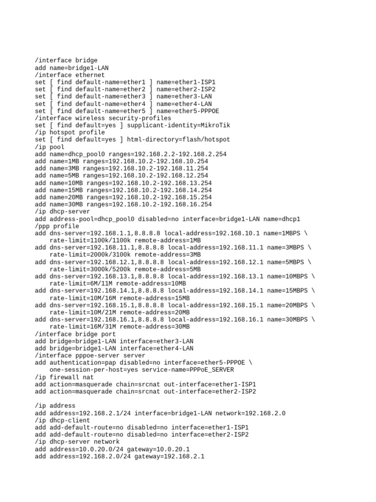 My Dual Wan and Pppoe Setup | PDF | Wide Area Network | Internet Standards