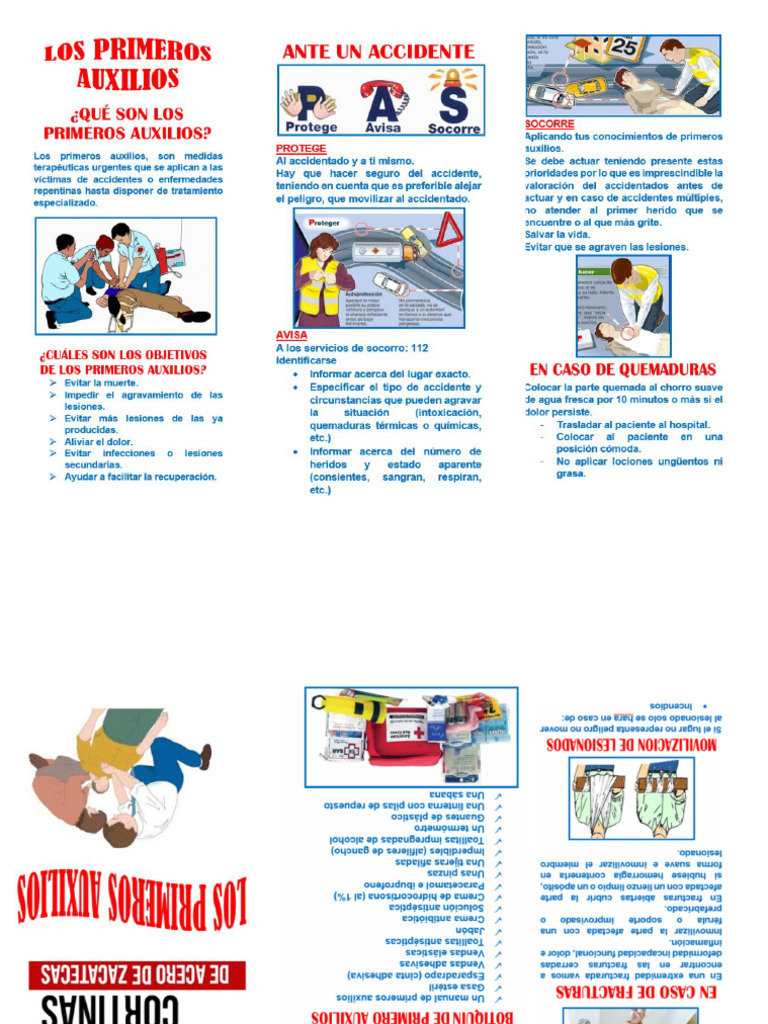 Triptico Primeros Auxilios | PDF