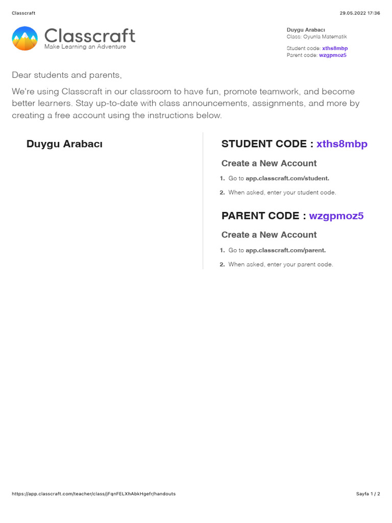 Classcraft | PDF | Procedural Knowledge | Cognitive Science
