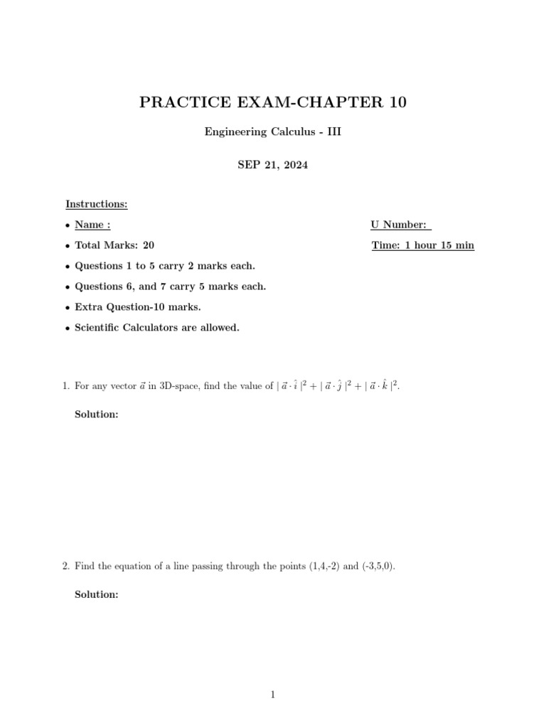 Practice Class Exam 1 | PDF