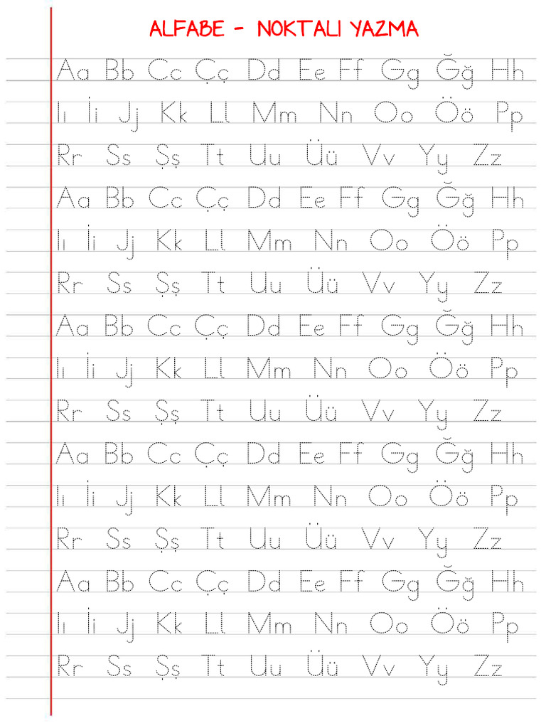 Alfabe-Noktali-Yazma | PDF