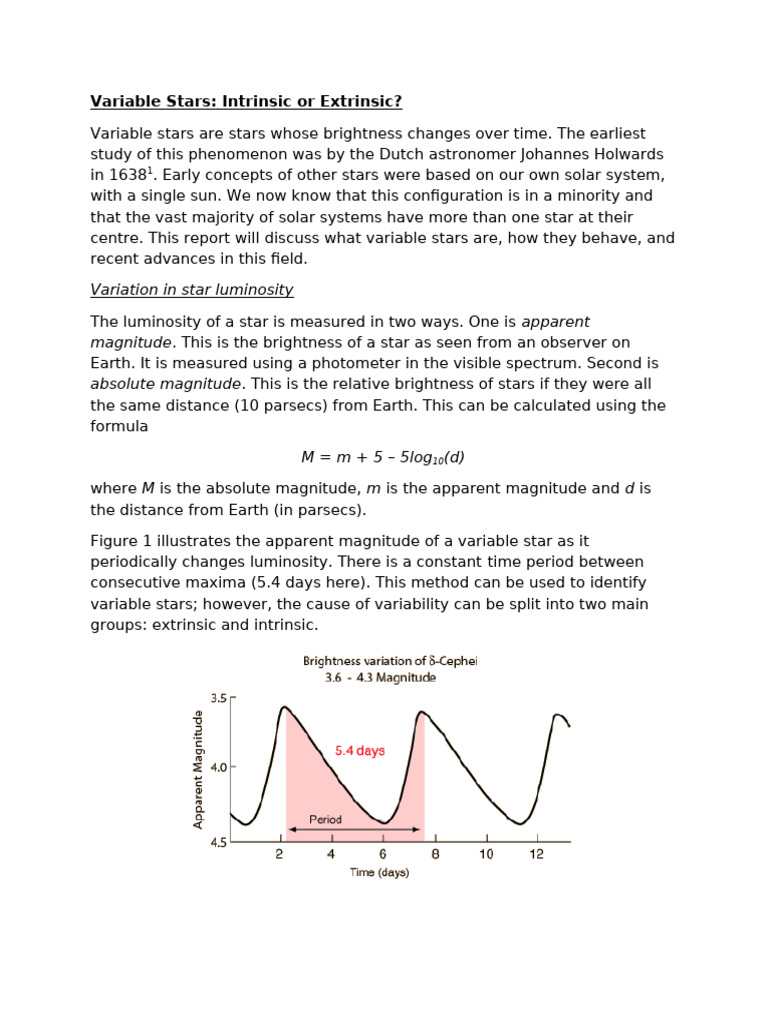 Understanding Variable Stars: Types & Research | PDF | Stars | Astrophysics