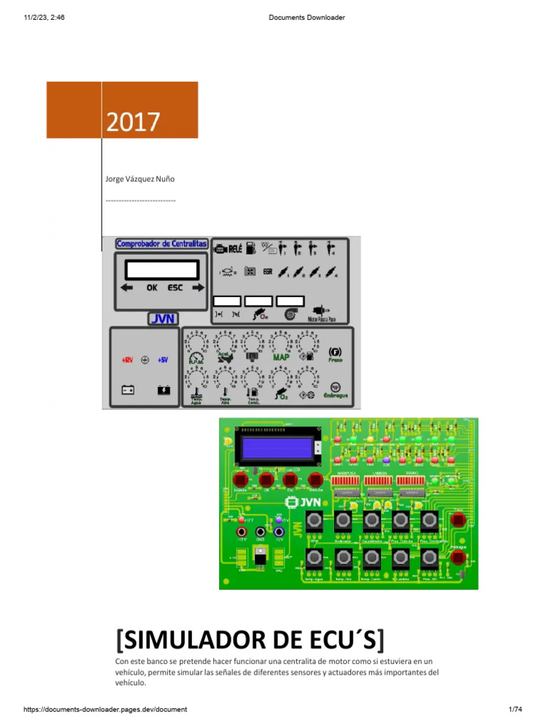 Simulador de Ecu Completo Con Código Arduino | PDF | Arduino | Hardware ...