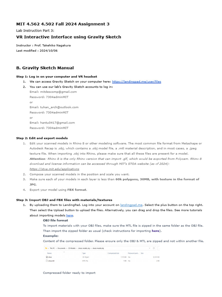 Gravity Sketch VR Lab Assignment Guide | PDF | Virtual Reality | Computing