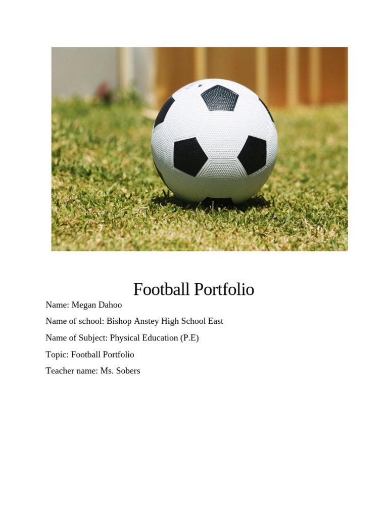 Megan Dahoo 2B - Football Portfolio | PDF | Association Football ...
