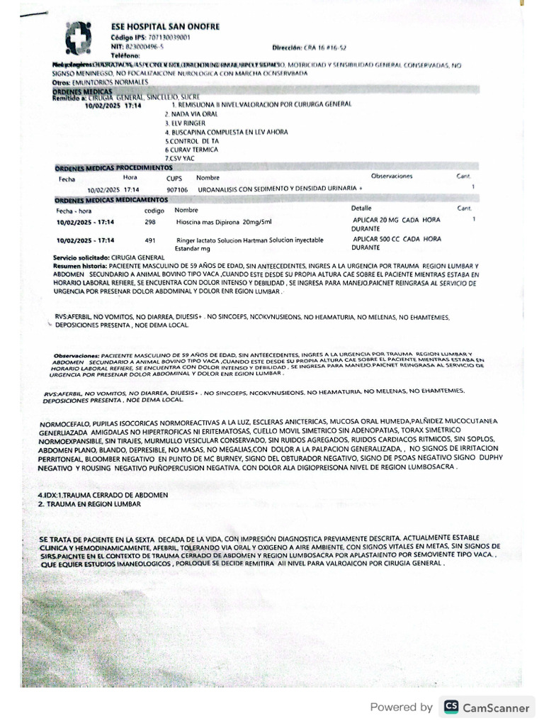 Papeleo Del Señor Delimiro Desde Su Hospitalización Hasta La Salida | PDF