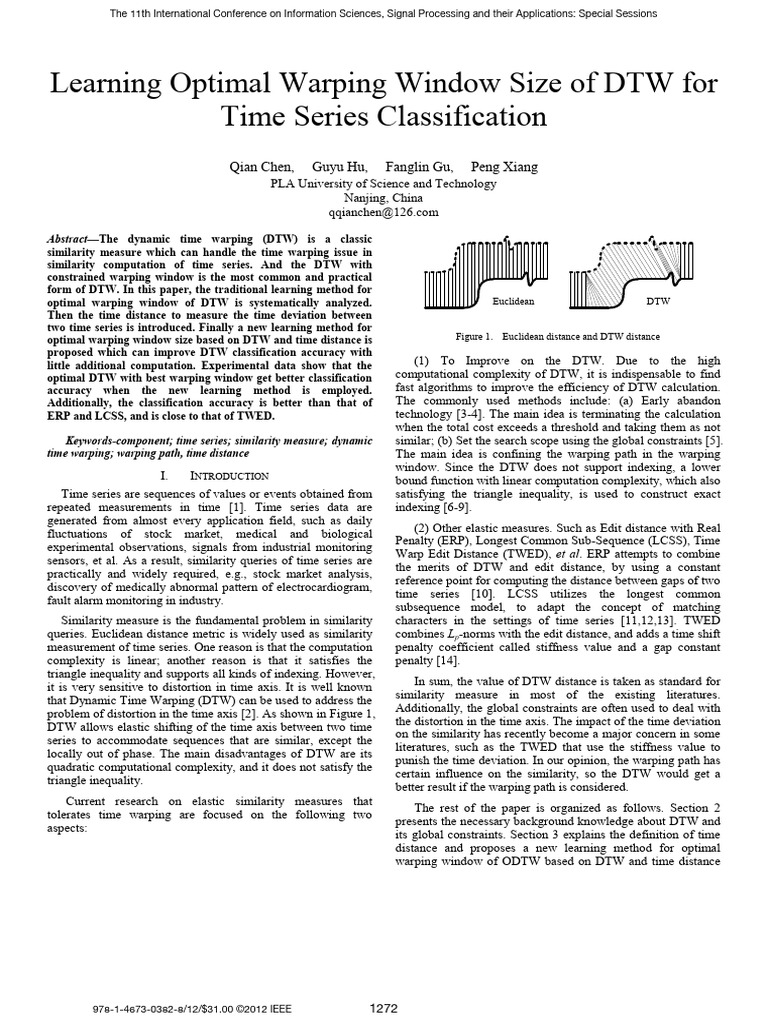 03 Learning Optimal Warping Window Size of DTW | PDF | Time Series ...