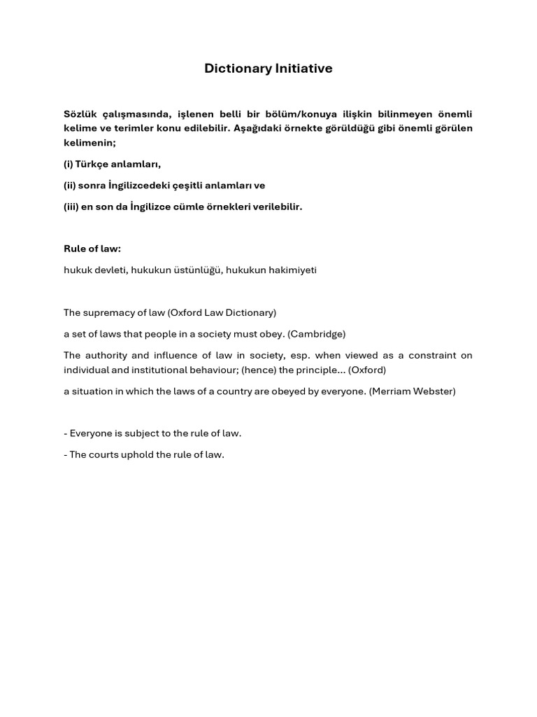 Dictionary Initiative | PDF