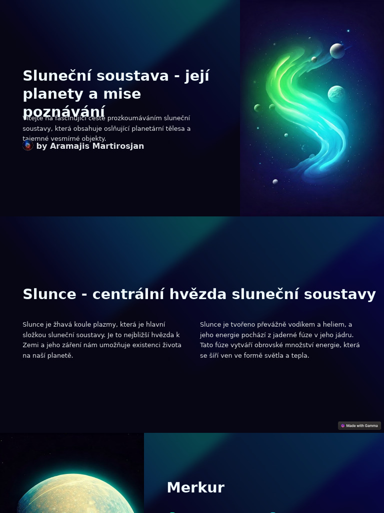 Slunecni Soustava Jeji Planety A Mise Poznavani | PDF