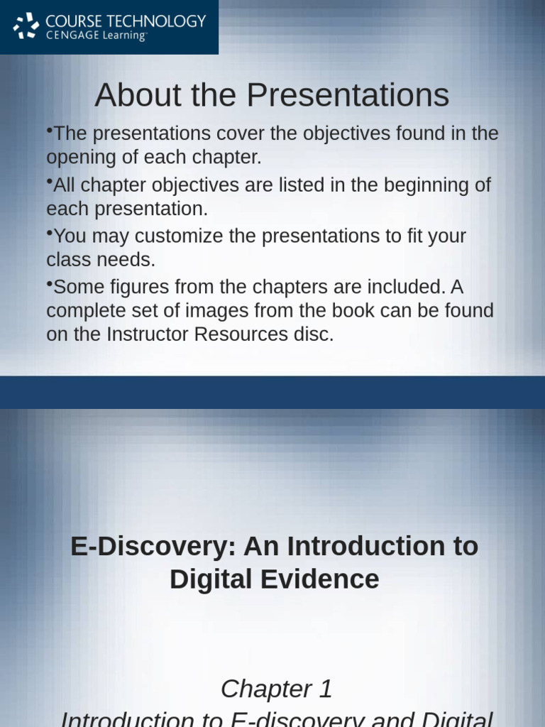 E-Discovery: An Intro To Digital Evidence - Chapter One Slide Show | PDF | Cloud Computing ...
