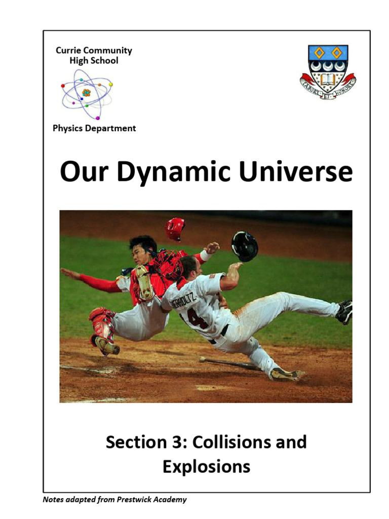 Booklet 3 Collisions and Explosions | PDF | Collision | Momentum