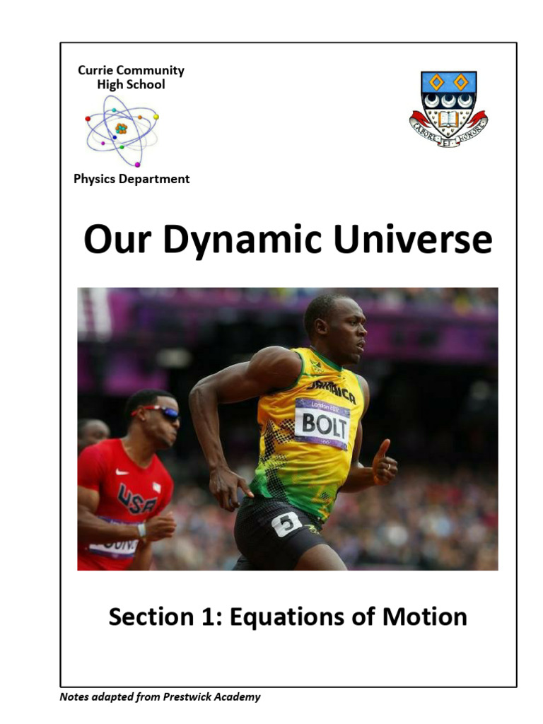 Booklet 1 Equations of Motion | PDF | Acceleration | Velocity