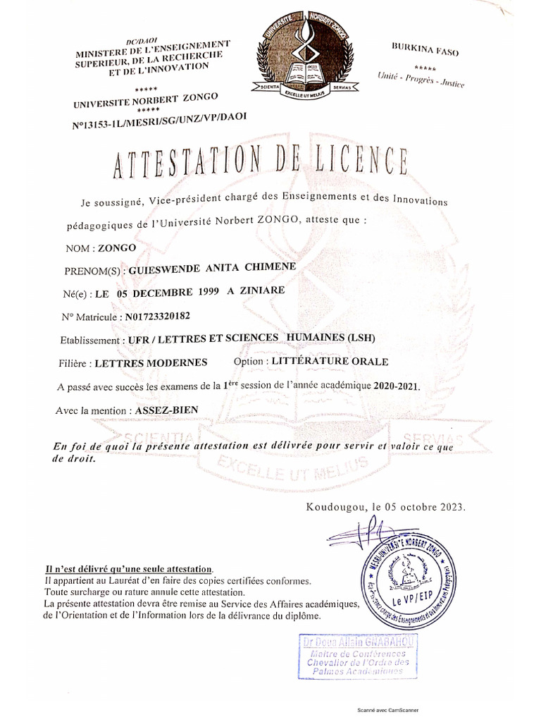 Ma Licence | PDF