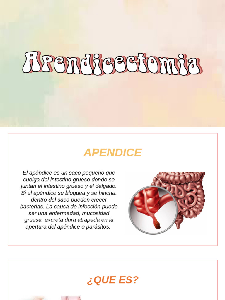 Apendicectomia 2 | PDF | Especialidades Medicas | Enfermedades y trastornos