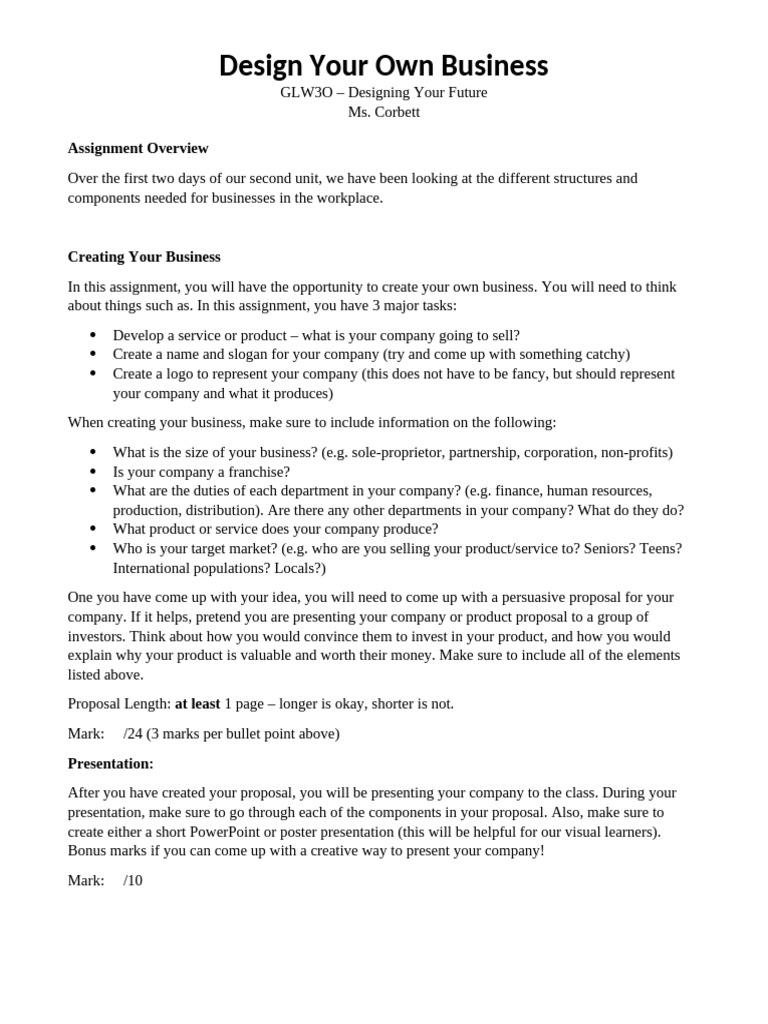 Create Your Own Business Proposal | PDF | Communication | Human ...