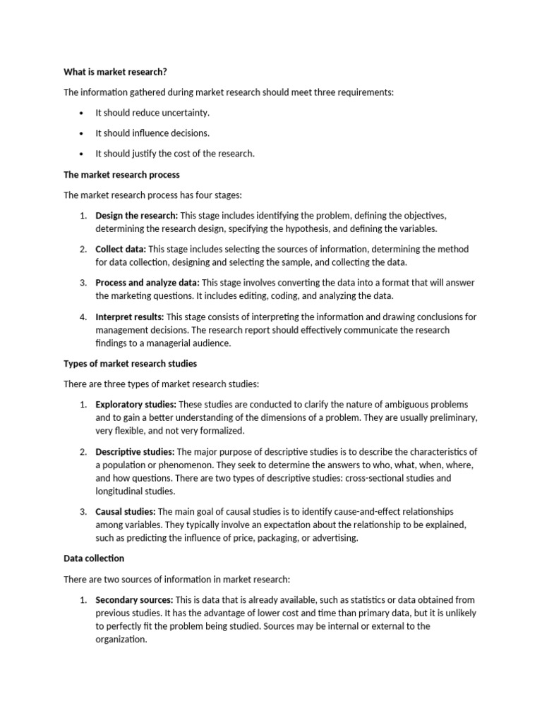 Comprehensive Guide to Market Research | PDF | Information ...