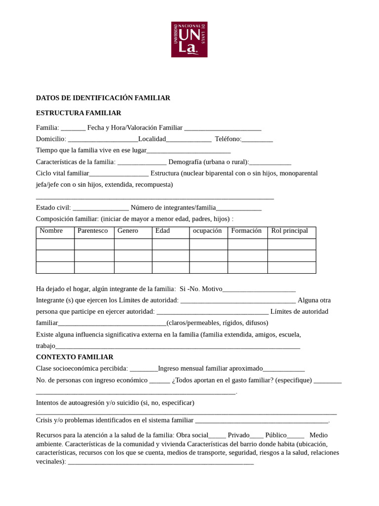 Instrumento de Valoracion Familiar ESC | PDF | Obesidad | Enfermería