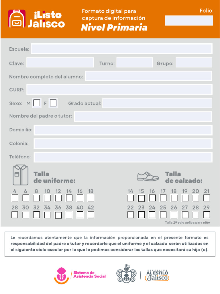 Formato Digital Captura-Primaria LISTO JALISCO | PDF