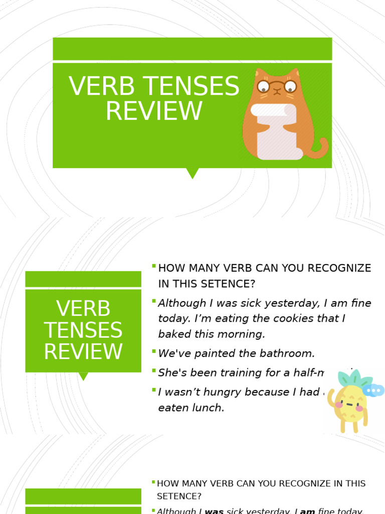 VERB TENSES REVIEW (Autoguardado) | PDF | Grammatical Tense | Grammar