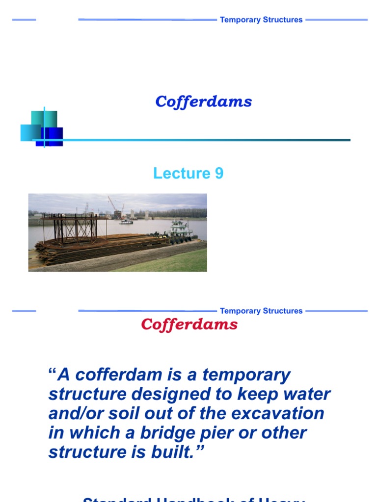 Cofferdam Design Techniques and Examples | PDF | Deep Foundation ...