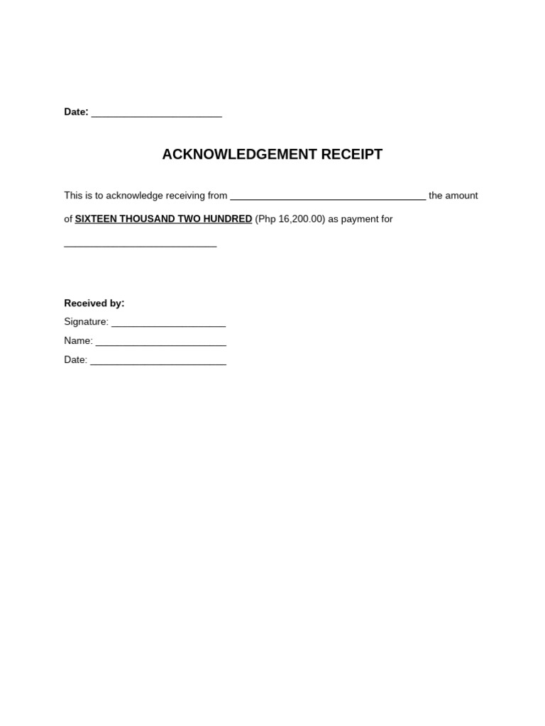 Acknowledgement Receipt | PDF