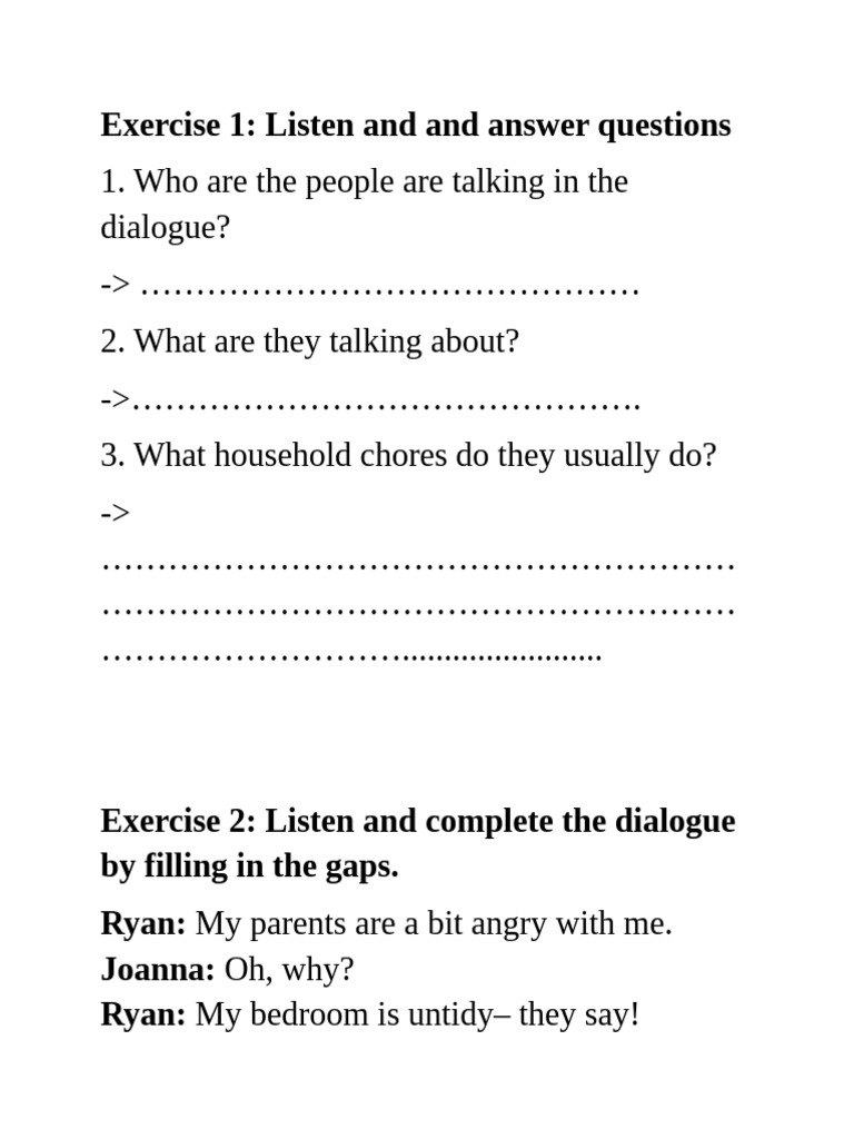 Handouts For Listening | PDF