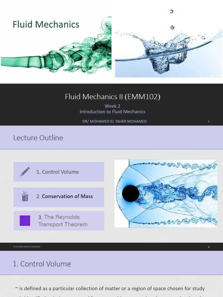 Fluid Mechanics II EMM102 week 2 | PDF | Fluid Mechanics | Fluid Dynamics