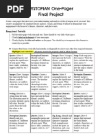 Fahrenheit 451 One-Pager Guidelines | PDF | Art