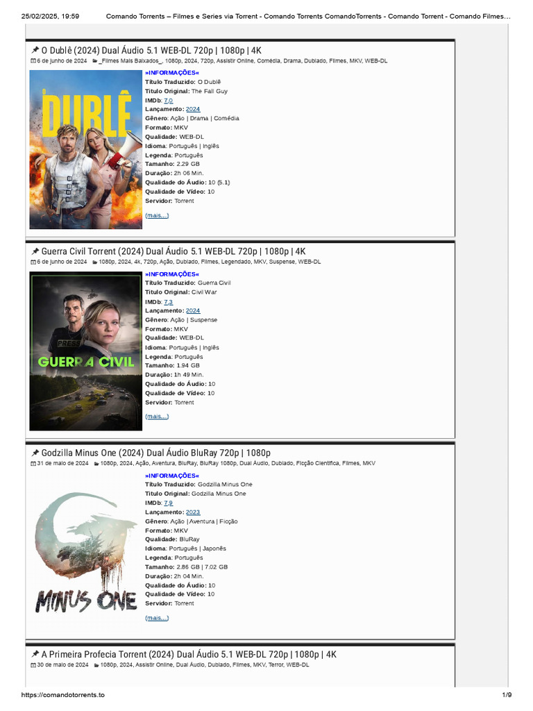 Filmes Torrent 2024: Downloads e Qualidade | PDF | Blu-Ray | Vídeo
