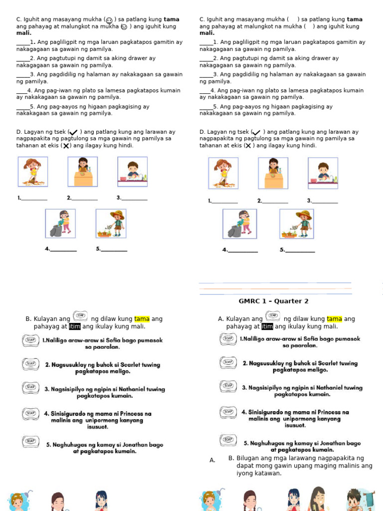 Assessment GMRC Q2 W1W2 Grade1 | PDF