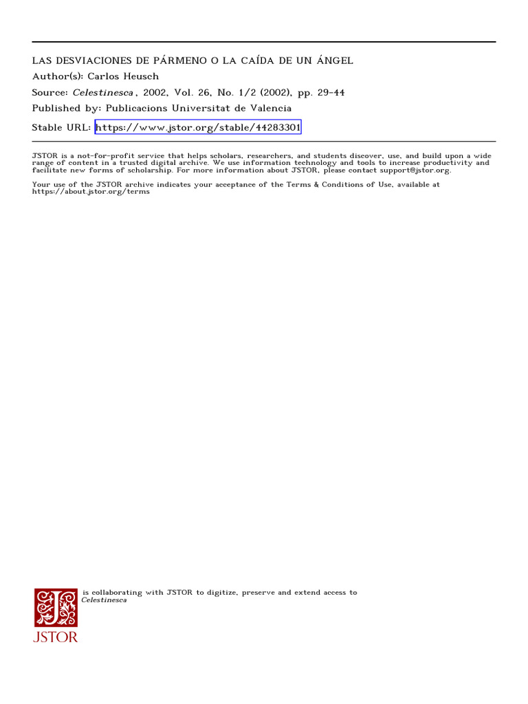 La Caída de Pármeno en Celestina | PDF | Diablo | Brujería