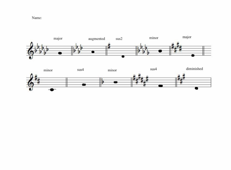 Chord Writing Quiz | PDF