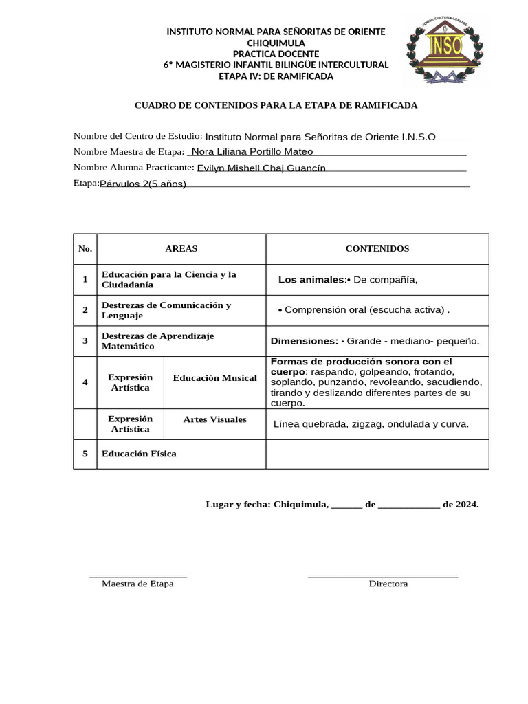 NUMBER.1 - CUADRO DE RAMIFICADA de Mishell | PDF | Educación de la primera infancia | Cognición