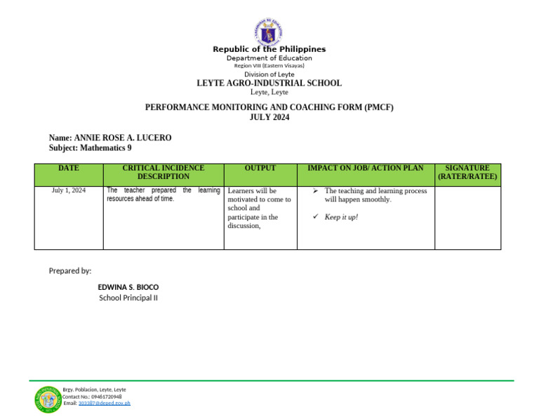 PMCF An Lucero July 2024 | PDF