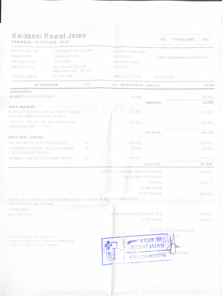 Kwitansi Rawat Jalan | PDF